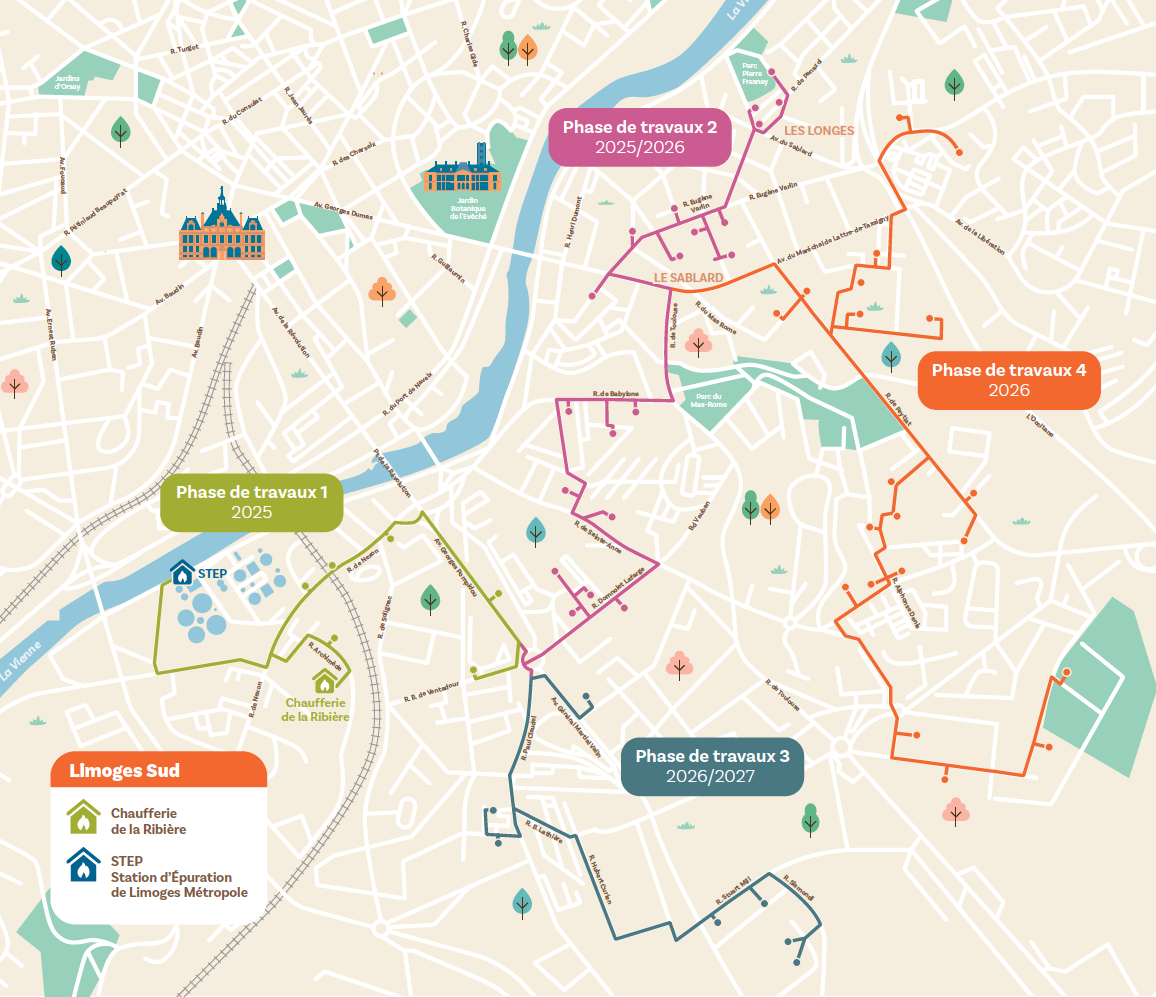 Les travaux de création et d'extension des réseaux de chaleur à Limoges ...
