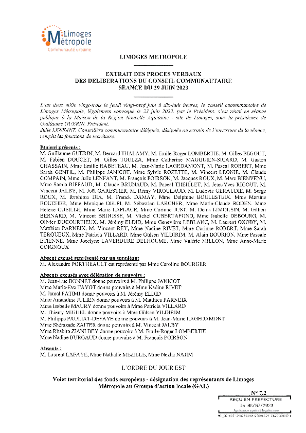 Volet territorial des fonds européens - désignation des représentants ...