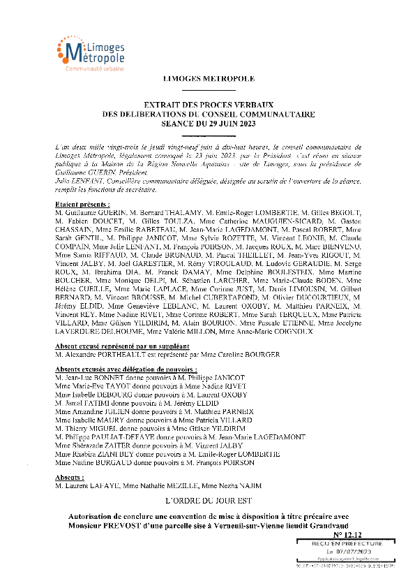 Autorisation de conclure une convention de mise à disposition à titre précaire avec Monsieur ...